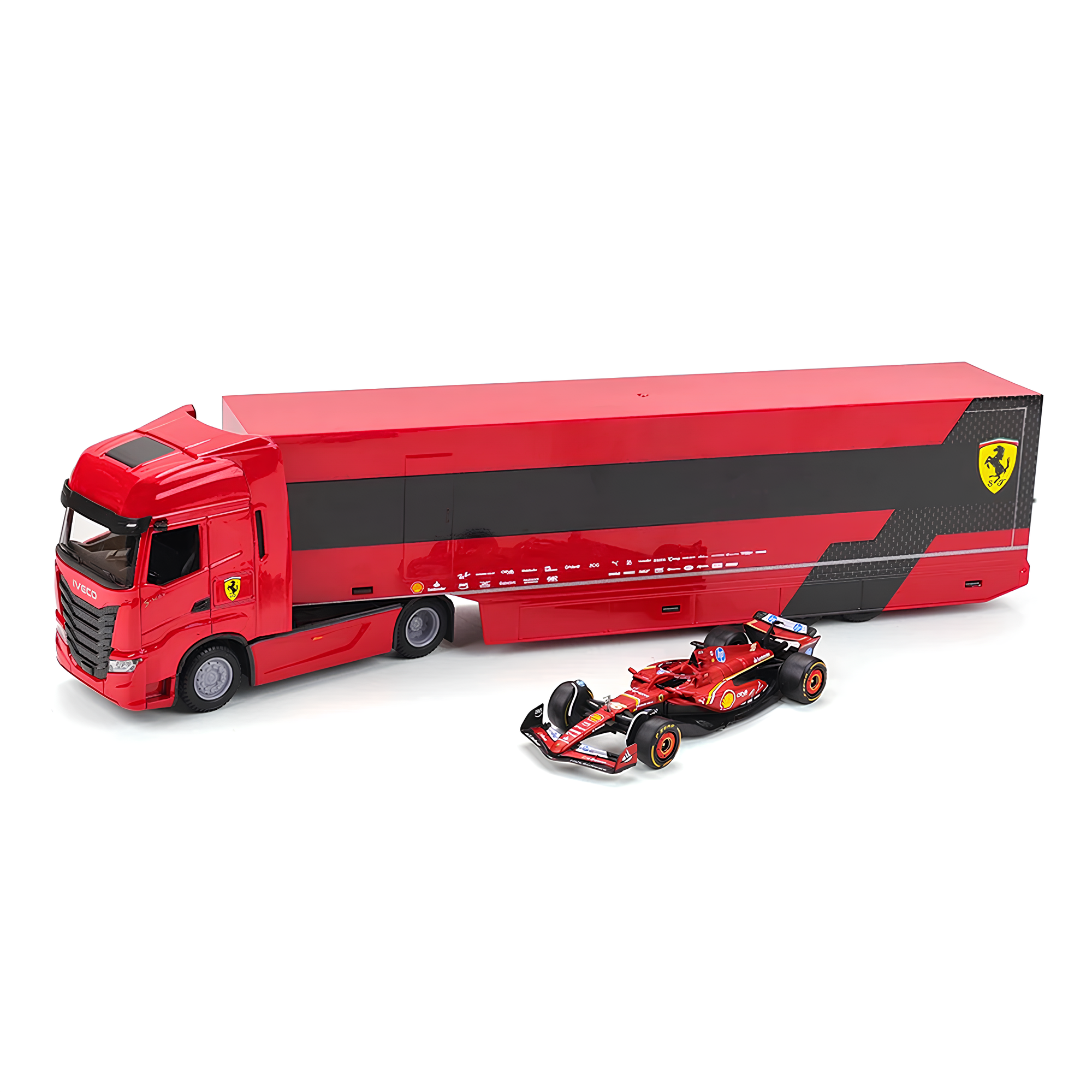(2024) F1 Miniatura Transportador + SF-24 #16 Charles Leclerc 1:43